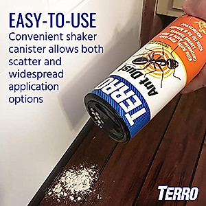 TERRO T600 Ant Dust Powder Killer for Indoors and Outdoors - Kills Ants, Fire Ants, Carpenter Ants, Roaches, Spiders, and Other Insects