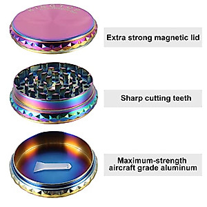 KINGTOP Spice Grinder 3 Piece 2.5 inch (Colorful)