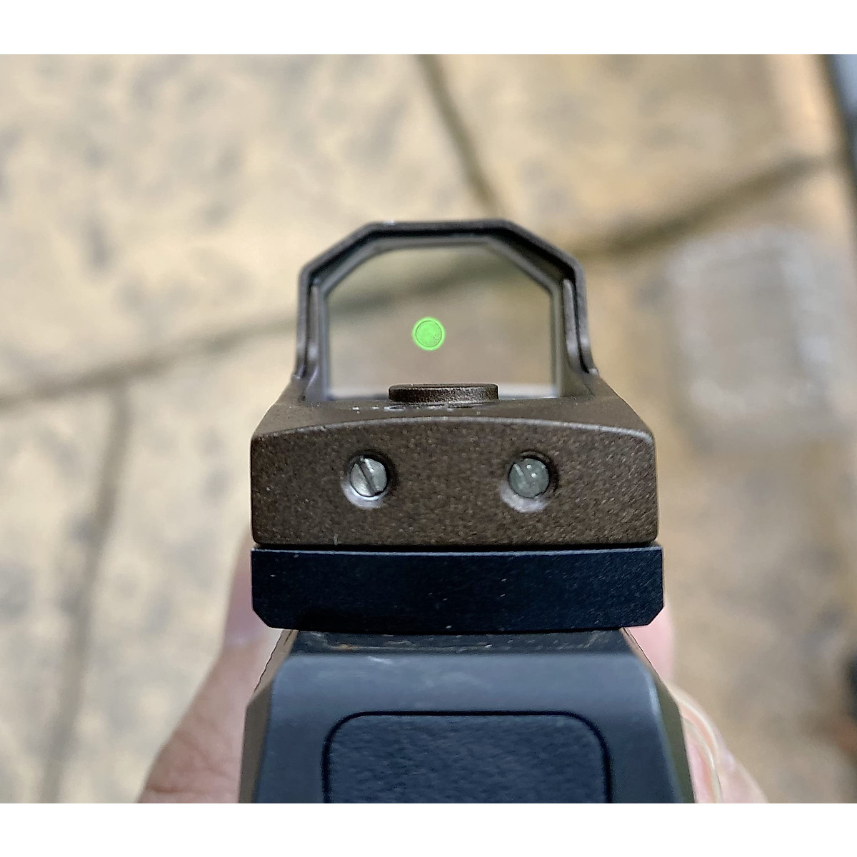 Ade Advanced Optics Python RD3-006A Green Dot Sight with Removeable Picatinny Plate for Handgun - FDE/TAN Body Color