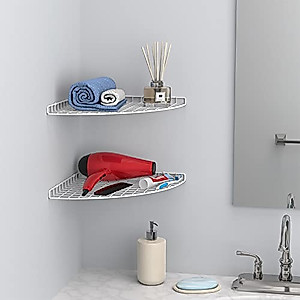 ClosetMaid 8282 Corner Shelf Organizer,White,1 x 12 x 12 inches