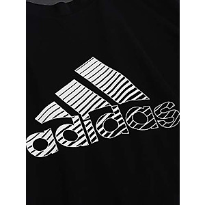 adidas mens Activated Tech Tee Black/Grey Large