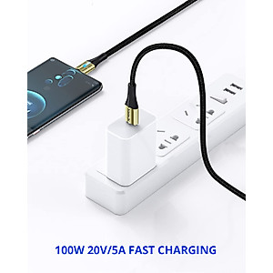JIUWFOX USB C to USB C Cable,[2-Pack 8ft+4ft], USB C Charger Cable 100W/5A Fast Charging, for Samsung Galaxy S23/S22/S21, MacBook Pro 2020, iPad Pro 2020, LG, Pixel, Switch, and More.