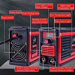 Welding Machine, Upgraded MMA-250A 110V Welder Machine,Portable Stick Welder IGBT Digital Display LCD,Home DIY Arc Welder,Hot Start Arc Force Anti-stick Mini Welder