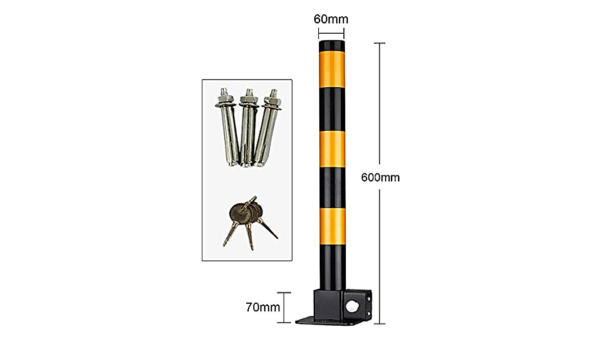 NOGRAX Car Parking Space Lock Bollard Lockable Folding Security Post ...