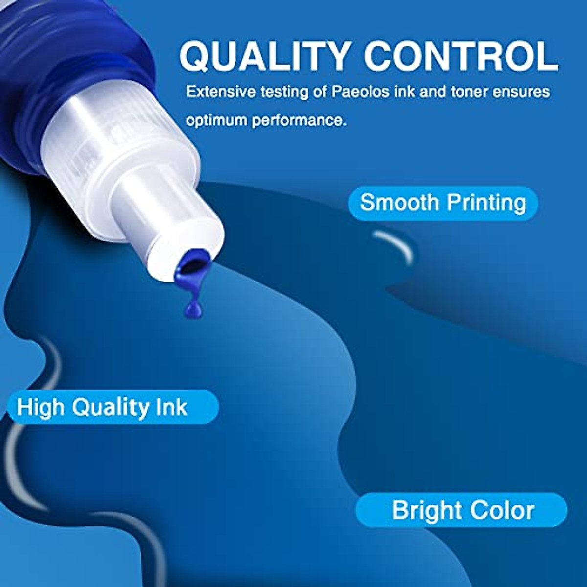 Paeolos Compatible Refill Ink Bottle Replacements for Canon GI20 GI 20 GI-20 Pigment Work for Canon PIXMA G6020 G7020 G5020 MegaTank Printers, 4 Bottles (Black, Cyan, Magenta, Yellow)