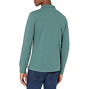 Amazon Essentials Men's Slim-Fit Long-Sleeve Pique Polo, Sage Green, X-Large