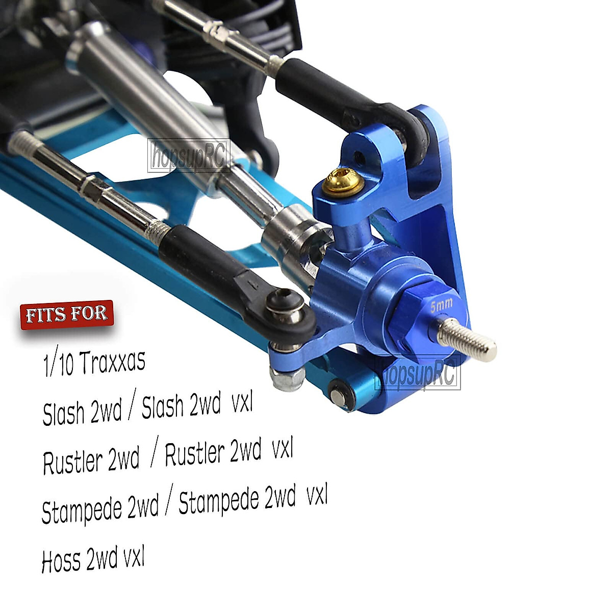 hopsupRC Stainless Steel Rear Drive Shaft CVD & Front Axles Upgrades Part for 1/10 Slash 2WD VXL/Rustler 2WD VXL/Stampede 2WD VXL/Hoss 2WD VXL (Upgrades More Powerful) Silver