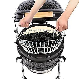 Charcoal Basket,14 Inches Stainless Steel Ash Basket Big Green Egg Accessories, Grill Ash Basket Fits for Big Green Egg Large