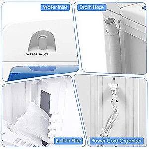 RELAX4LIFE Portable Washing Machine Compact Twin Tub 17.6 lbs with Wash (11 lbs) and Spin (6.6 lbs) Cycle, Time Control and Drain Hose, Mini Laundry Washer for Camping, Apartments, Dorm and RV Washer