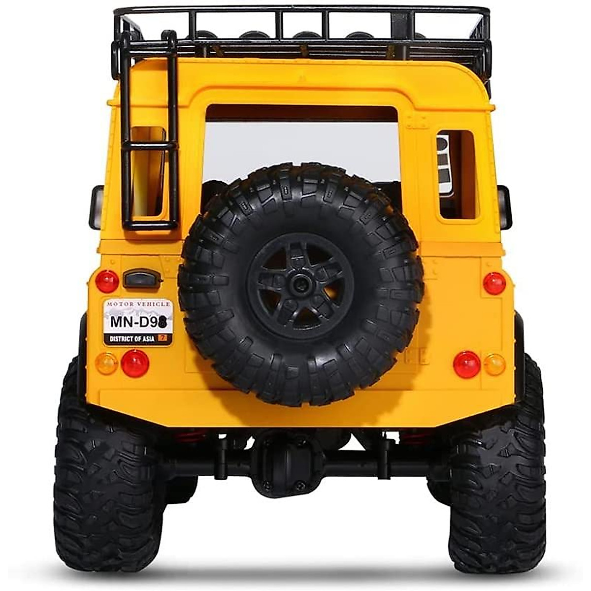 FMTStore MN98 RTR Model 1/12 2.4G 4WD Climbing Rock Crawler Off-Road RC Truck Car Upgrade Parts Land Rover Defender Vehicles Indoor Toys Models for Kids and Adults - Yellow