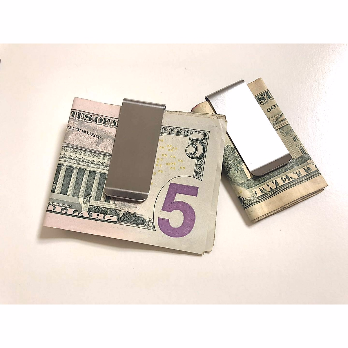 Cozihom Stainless Steel Money Clips, Money & Cards Holder, Minimalism Wallet Clips, Super Slim & Durable, Pack of 6