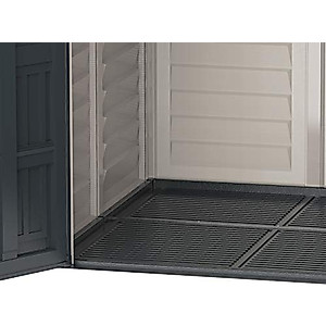 Duramax 35525 Yarmate Plus Outdoor Vinyl Storage Shed, Adobe/Gray