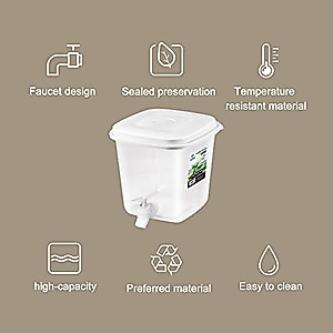 MISNODE Plastic Drink Dispenser Large Capacity 3.5L Beverage Dispenser Durable Dispenser Refrigerator Beverage Bucket Daily Use Drink Dispensers for Parties Camping Fridge