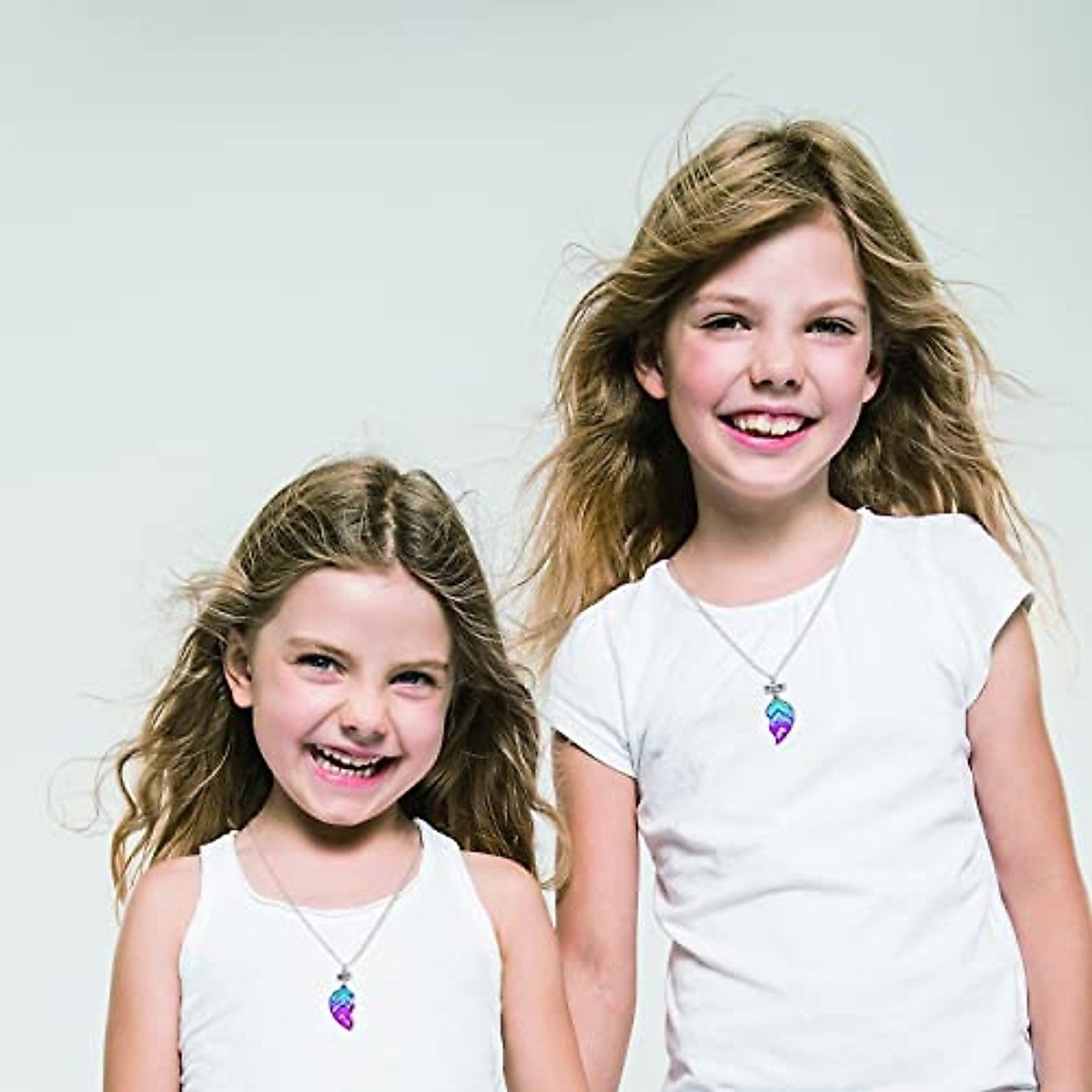 BGSHEMNI Best Friends Half Heart Pendant Necklace for Children, Kid's Best Friend Jewelry,Friendship Gift Girls BFF Necklaces-Love