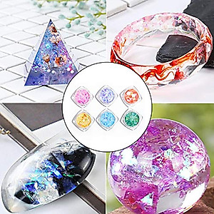Stars Crystal Sequins Epoxy Resin Mold Filler Holographic Nail Sequins Glitter Flakes for Nail Art Decorations