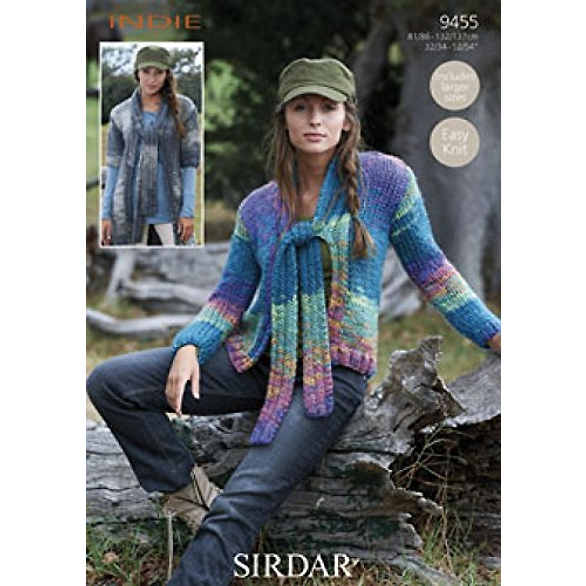 Sirdar Ladies Jackets Indie Knitting Pattern 9455 Super Chunky