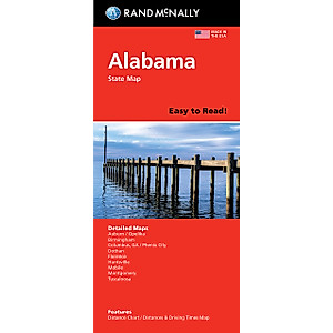 Rand McNally Easy To Read Folded Map: Alabama State Map