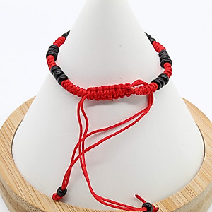 Tiger Eye Tiger Eye Protection Good Luck and Prosperity Red/Black Bracelet Pulsera Color Roja Y Negro De Ojo De Tigre Prosperidad Proteccion Buena Suerte