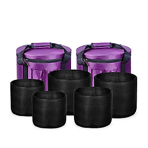 KVKA 432hz 7-12 inch Crystal Singing Bowls Set of 7 pcs Quartz Frosted Singing Bowls For Sound Healing with 2 PCS Travel Carry Case Bag (7-12inch, Rainbow)