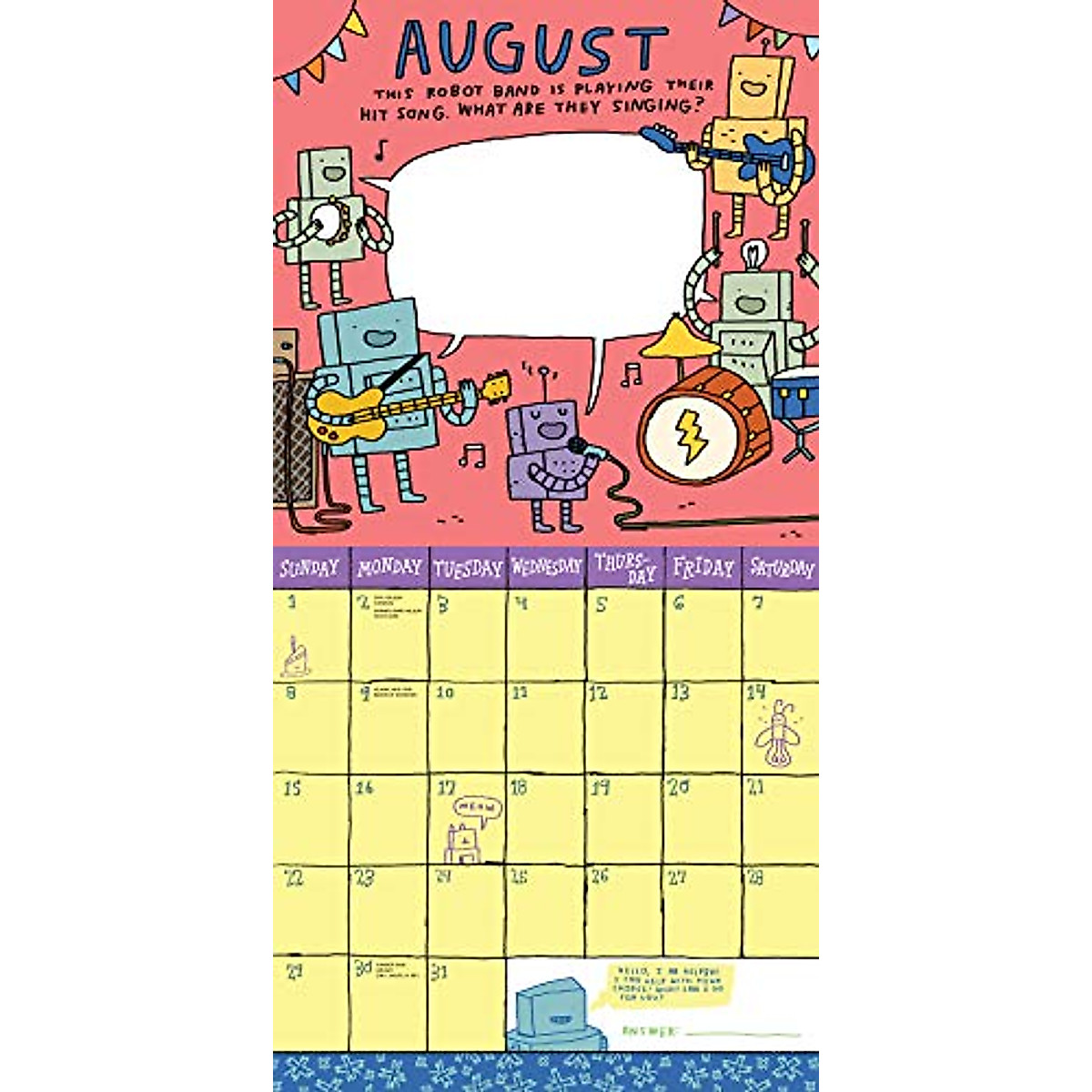 Kid's Awesome Activity Wall Calendar 2021