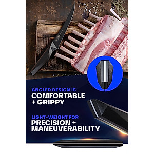 Dalstrong Curved Boning Knife - 6 inch - Shadow Black Series - Black Titanium Nitride Coated - High Carbon 7CR17MOV-X Vacuum Treated Steel - Kitchen Knife - Fillet Knife - Sheath - NSF Certified