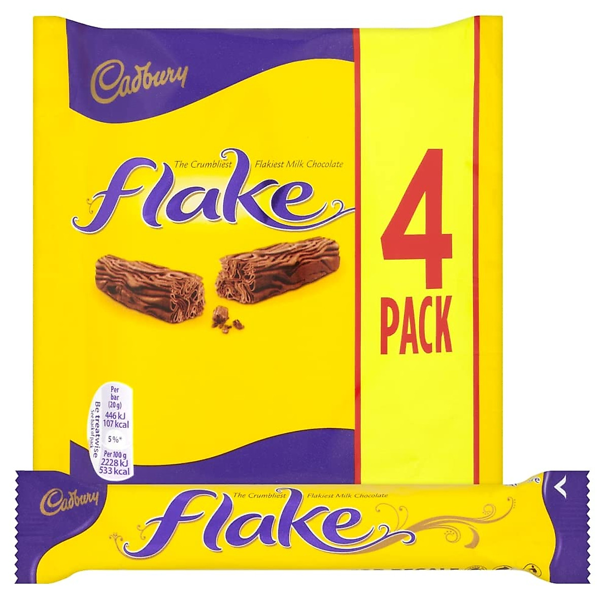 Original Cadbury Candy Bar Flake Chocolate Imported From The UK England, 0.08 kilograms