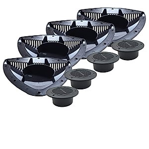 Class A Customs | RV ATV Cycle Truck Cargo Work Trailer Side Air Vents | Four Pack | Black | High Tech/Arrow Design