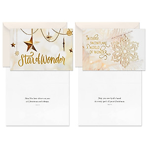 Hallmark Boxed Religious Christmas Cards Assortment, Christmas Blessings (6 Designs, 24 Cards with Envelopes)