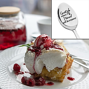 Funny Mom Mother Spoon Gifts - Great Job Mom I Turned Out Awesome Spoons Engraved Gift for Mother Mama Mom Birthday Mother's Day Gifts from Daughter Son