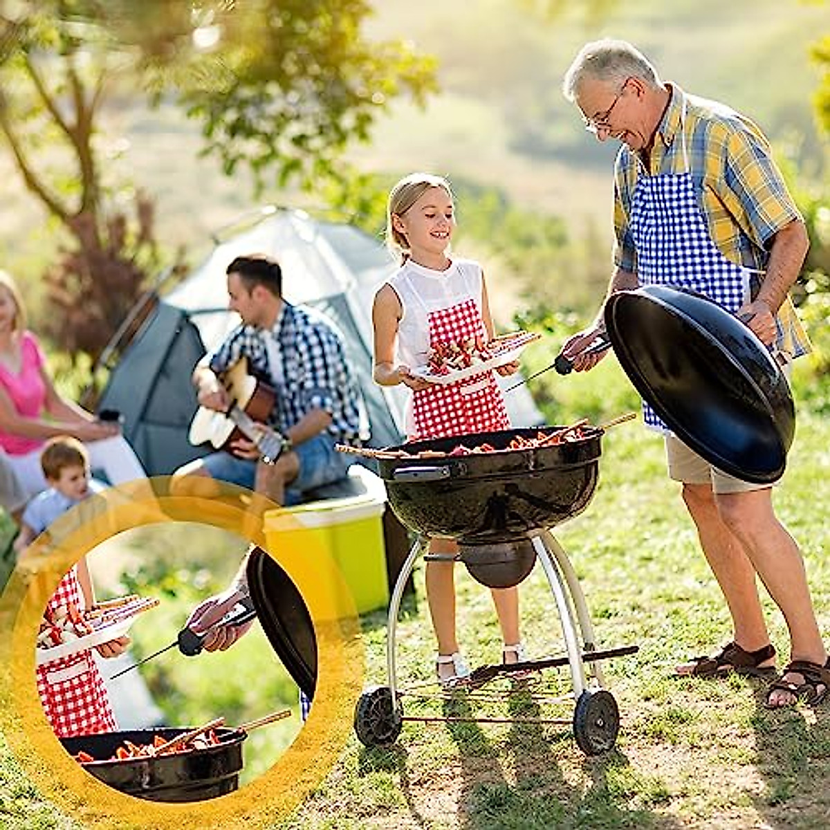 Xuhal 12 Pcs Digital Meat Thermometer Foldable Waterproof Kitchen Cooking Food Thermometer BBQ Candy Thermometer with Magnet Digital Food Probe for Cooking Kitchen Beef Accessories Kitchen Gadgets