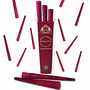 New Packaging! 3-Pack l Organic Rose Petal Cones l With Two-Way Humidifier l Natural Rosebud Cones