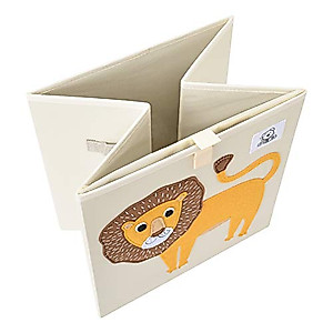 CLCROBD Foldable Animal Cube Storage Bins Fabric Toy Box/Chest/Organizer for Toddler/Kids Nursery, Playroom, 13 inch (Lion)