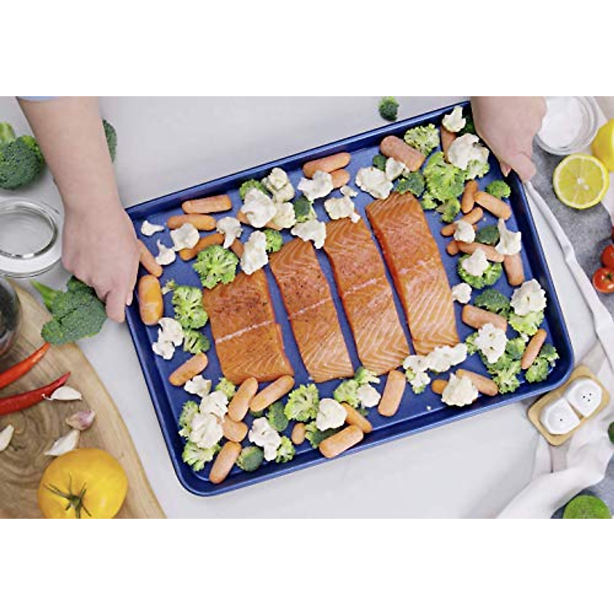 Granitestone Pots and Pans Set Nonstick, 15 Pc Cookware Set & Bakeware Set, Complete Kitchen Cookware Set, Long Lasting Mineral Nonstick Coating, Stay Cool Handles, Ultra Durable, 100% Toxin Free–Blue