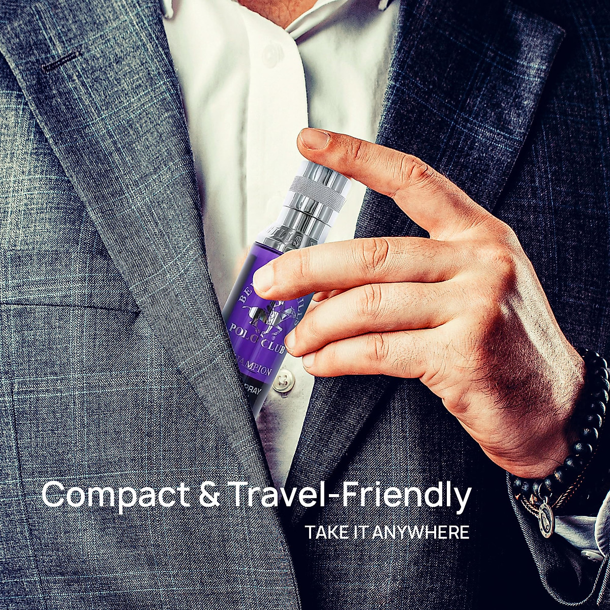 Beverly Hills Polo Club Body Spray for Men - BHPC Champion - Notes of Vanilla, Lily, Oakmoss & Patchouli - Long Lasting Body Mist Cologne Scent - Ideal Gift for Him, 6oz