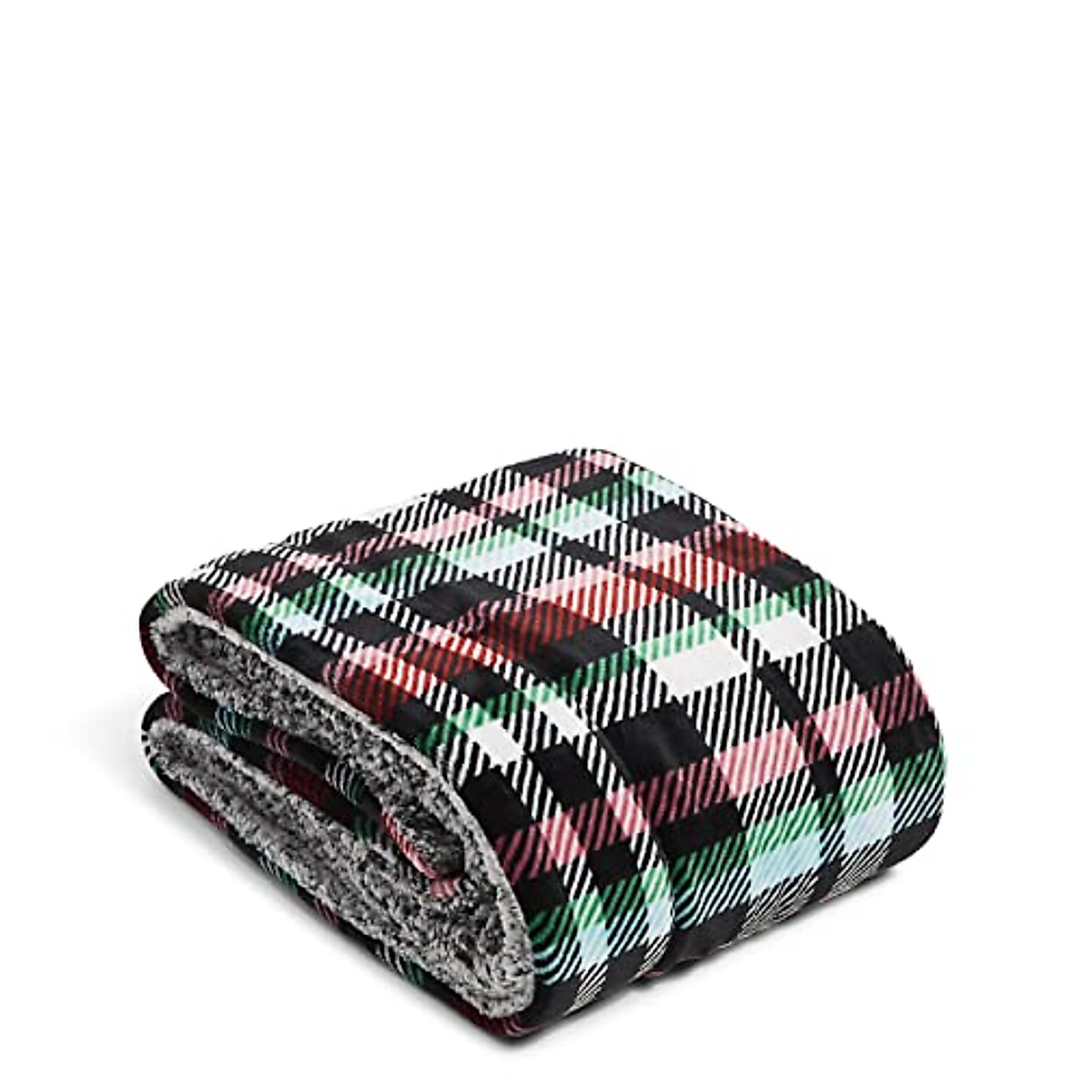 Vera Bradley Women's Fleece Cozy Life Throw Blanket, Ribbons Plaid, One Size