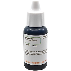 ALDON Innovating Science 1% Janus Green Solution, 15ml - Laboratory Grade - Basic Dye & Vital Stain Used in Histology - The Curated Chemical Collection