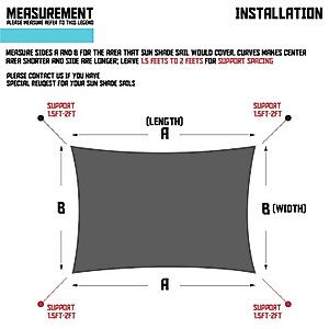 TANG Sunshades Depot 8' x 12' Solid Turquoise Sun Shade Sail Rectangle Permeable Canopy Customize Commercial Standard