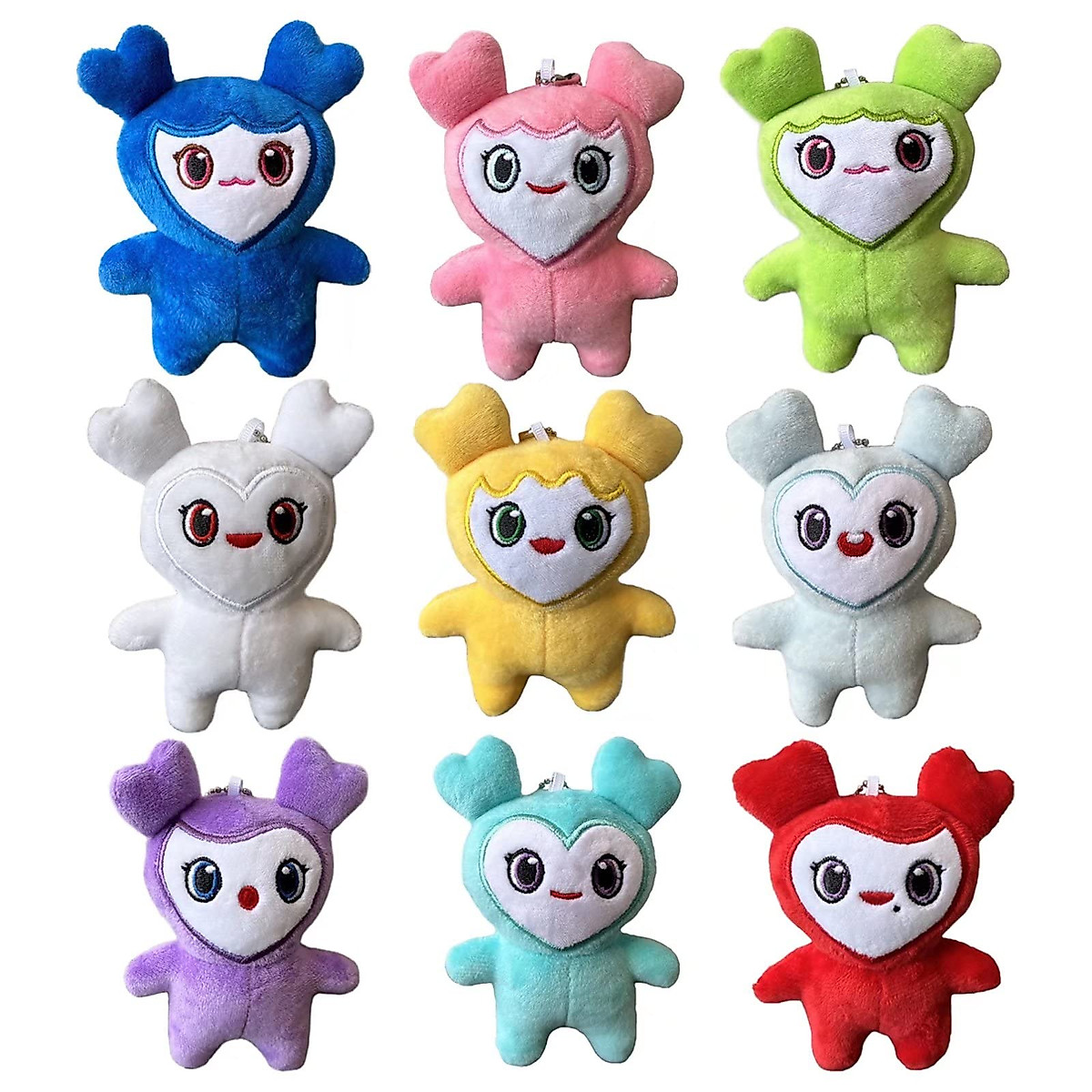 SXTQFDC Twice Merch,Dahyun Tzuyu Sana Nayeon Cartoon Keychain Keyring Bag Ornaments