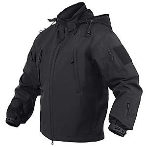 Rothco Conceal-Ops Carry Soft Shell Jacket (US, Alpha, Large, Regular, Regular, Black)