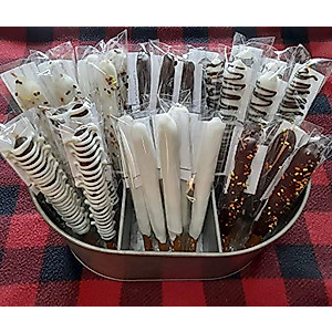 100 Pcs Resealable Cello Bags Pretzel Bags, RFWIN 2 X 10 Inches Clear Self Sealing Cellophane Treat Bag for Easter Snack Bakery Candy Cookie Chocolates