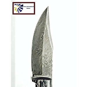 Titan International Knives Damascus Steel Hunting Knife
