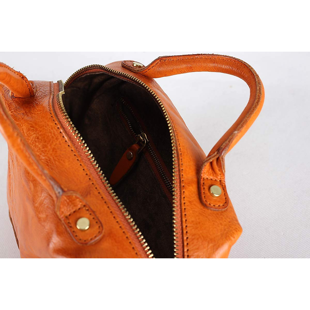 Ancicraft Shoulder Bags For Women Leather Handbags Yellow brown Top Handle Crossbody Bag Purse For Her Fashion