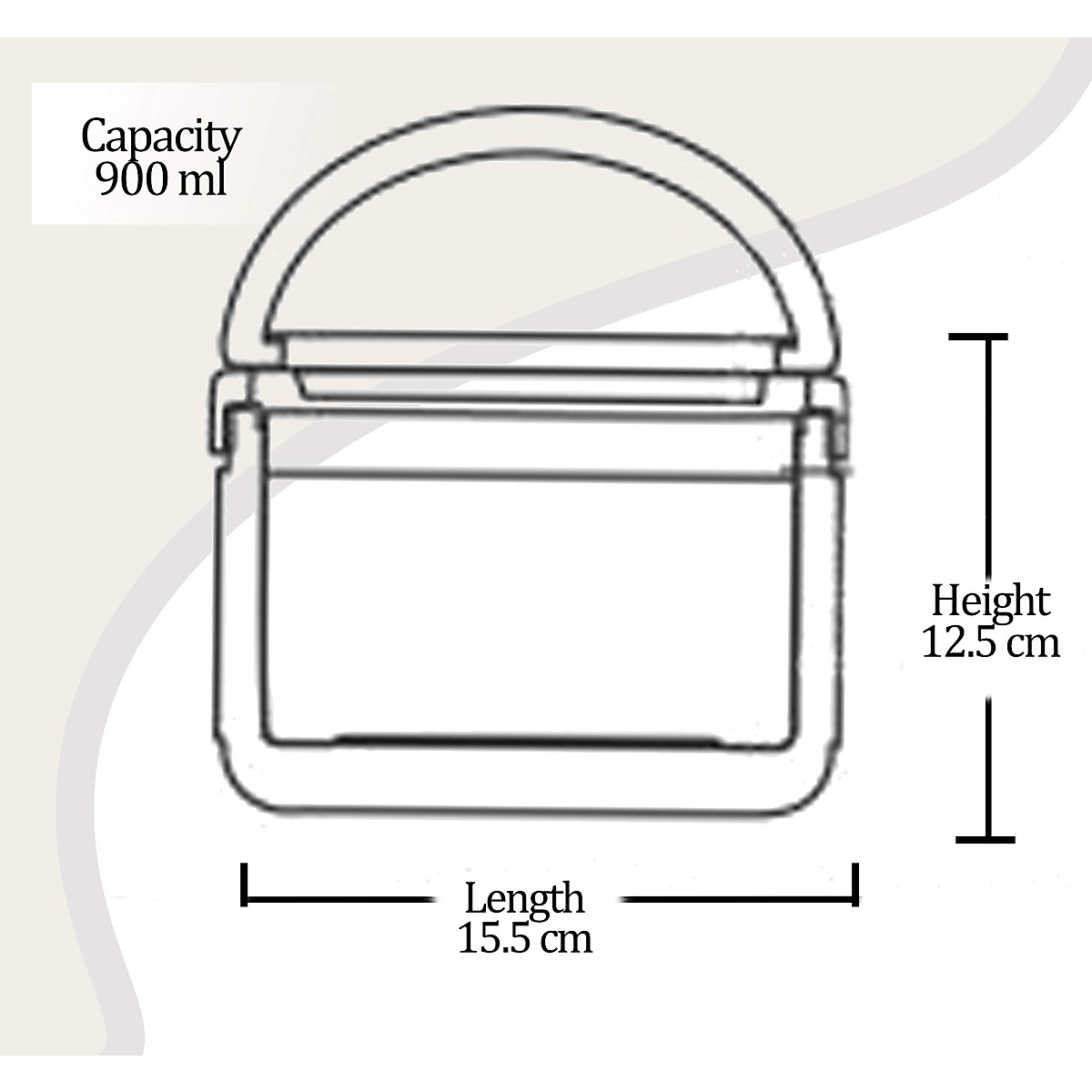 MILTON Big Bite Plastic Lunch Box, Brown