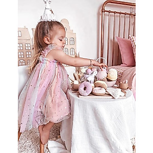 AGQT Toddler Girls Tutu Dress Sleeveless Kids Tulle Tutu Dress Birthday Party Babydoll Dresses Sequin Star-Pink Size 2-3T