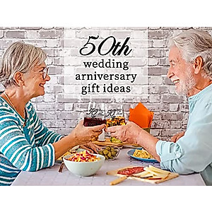 50th Wedding Anniversary - 50th Wedding Gifts for Dad, Mom, Husband, Wife, 50th Wedding Anniversary Decorations, 50th Gifts for Parents-Wine&Whiskey Glass Gift for Mr and Mrs,His and Hers18.5,13.8OZ