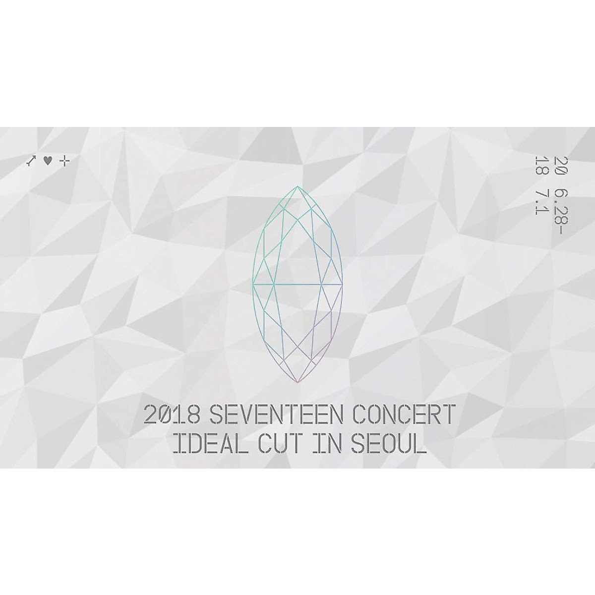 GENIE MUSIC Seventeen - 2018 Seventeen Concert Ideal Cut in Seoul DVD 3Discs+152p Photobook+On Pack Poster+1Sticker+1Photocard+Double Side Extra Photocards Set