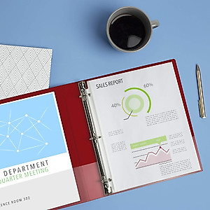 Avery Economy Binder with 1 Inch Round Ring, Red, 1 Binder (3310)