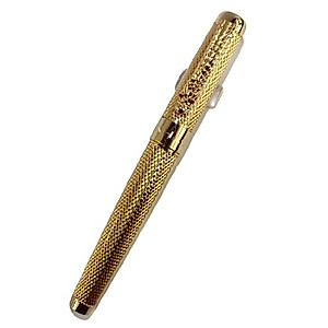 Gullor 1200 Golden Dragon Red Crystal Eyes Rollerball Pen (Golden)