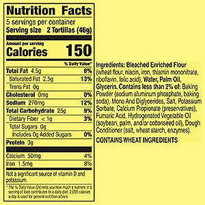 Old El Paso Flour Tortillas, For Soft Tacos and Fajitas, 10 ct., 8.2 oz. (Pack of 12)