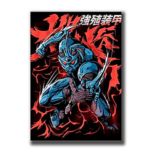 Hand drawn wall art, Guyver anime movie canvas poster, apartment modern wall art, wall art for home, birthday gift idea, gift for her him (Photo Paper Poster, 8-12 inch (20-30cm))